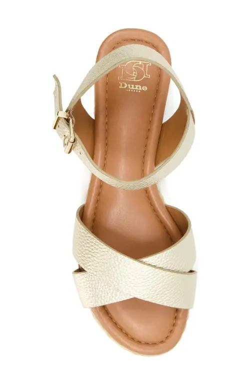 Dune London Linnie Platform Wedge Sandal - Gold