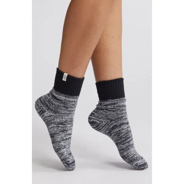 UGG Rib Slouchy Quarter Socks - Blk