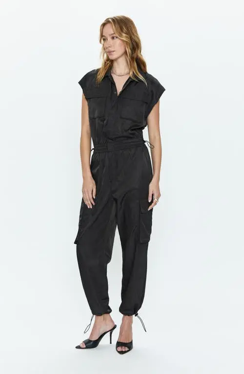 PISTOLA Smocked Waist Utility Jumpsuit