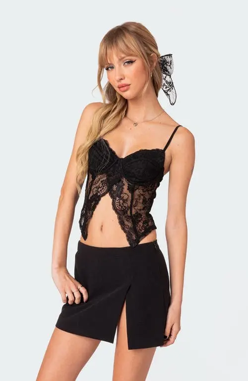 EDIKTED Split Front Lace Camisole