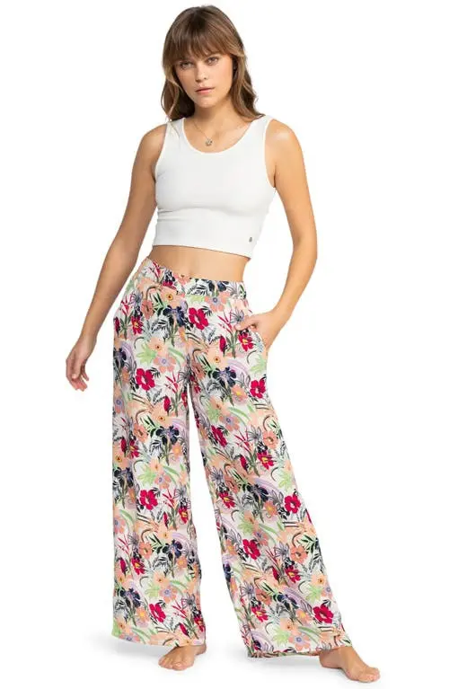 Roxy Floral Print Wide-leg Pants