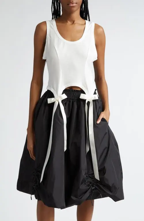 Simone Rocha Easy Bow Tails Cotton Tank - Ivory