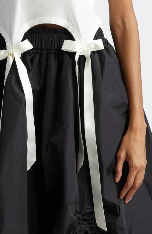 Simone Rocha Easy Bow Tails Cotton Tank - Ivory