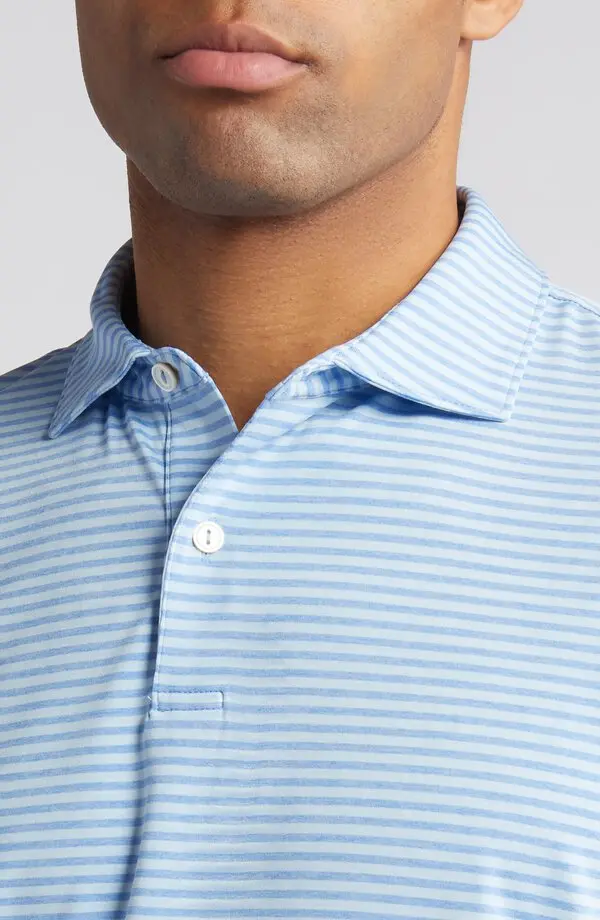 Peter Millar Sawyer Stripe Performance Golf Polo