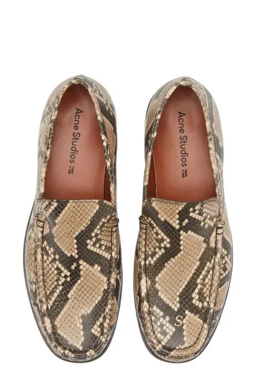 Acne Studios Snakeskin Print Loafer