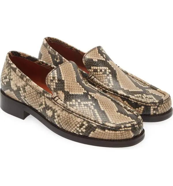 Acne Studios Snakeskin Print Loafer