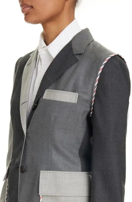 Thom Browne Unconstructed Fit Wool Sport Coat - Dark Grey