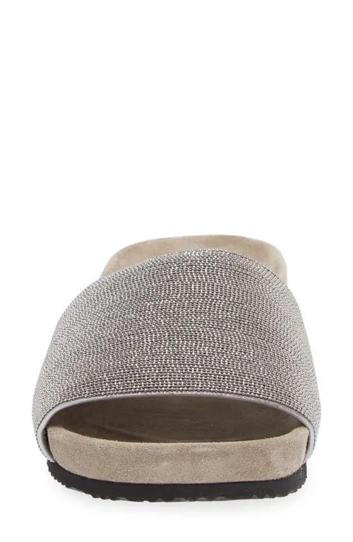 Brunello Cucinelli Monili Band Slide Sandal