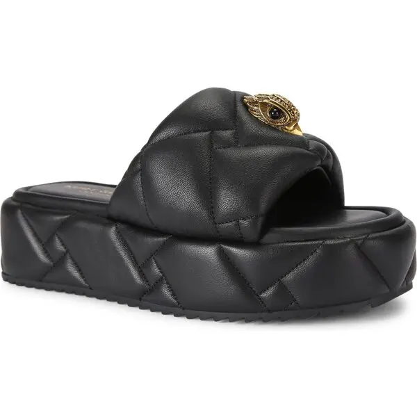 Kurt Geiger Kensington Puff Platform Slide Sandal - Black
