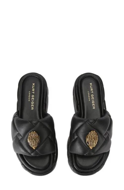 Kurt Geiger Kensington Puff Platform Slide Sandal - Black