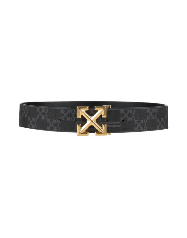 OFF-WHITE™ Leather Belt With Signature Print