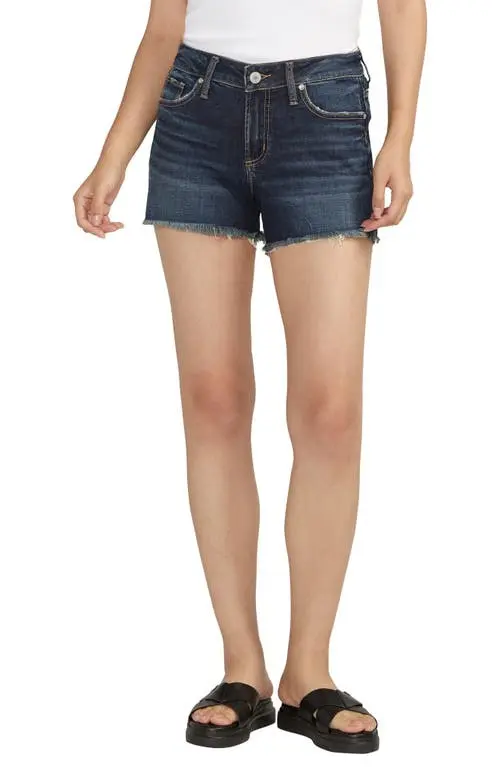 SILVER JEANS CO. Suki Luxe Stretch Curvy Fit Denim Shorts - Indigo
