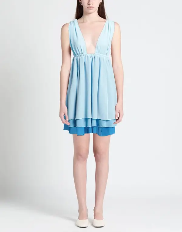 GANNI Recycled Polyester Mini Flared Dress