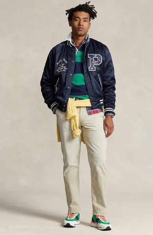 Polo Ralph Lauren Satin Varsity Bomber Jacket