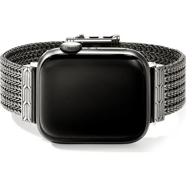 John Hardy Sterling Smart Watch Strap - Dark Silver
