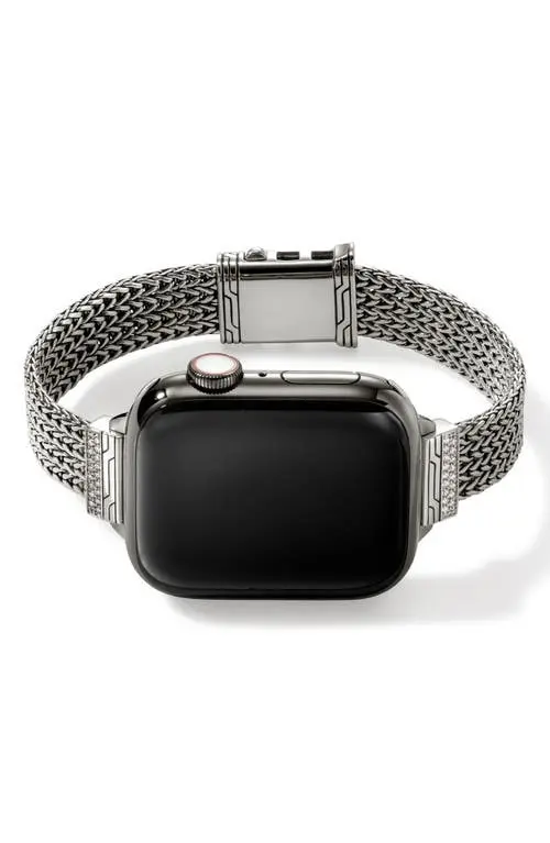John Hardy Sterling Diamond Pavé Apple Watch Strap - Silver