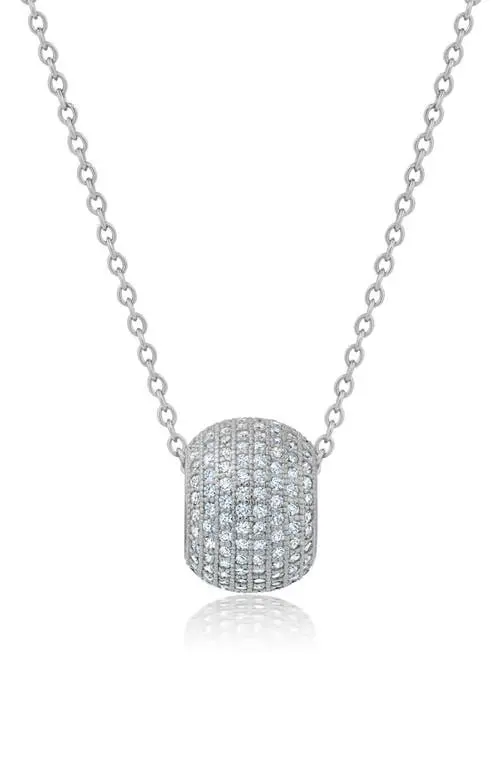 CRISLU Pavé Cubic Zirconia Bead Pendant Necklace - Silver