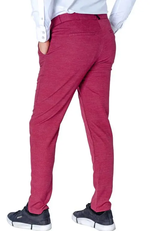 MACEOO Slim Fit Stretch Trousers - Red