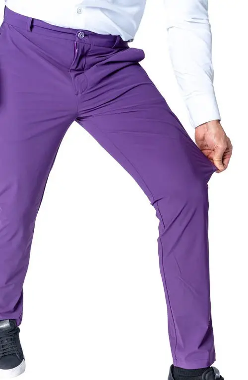 MACEOO Slim Fit Trousers - Purple