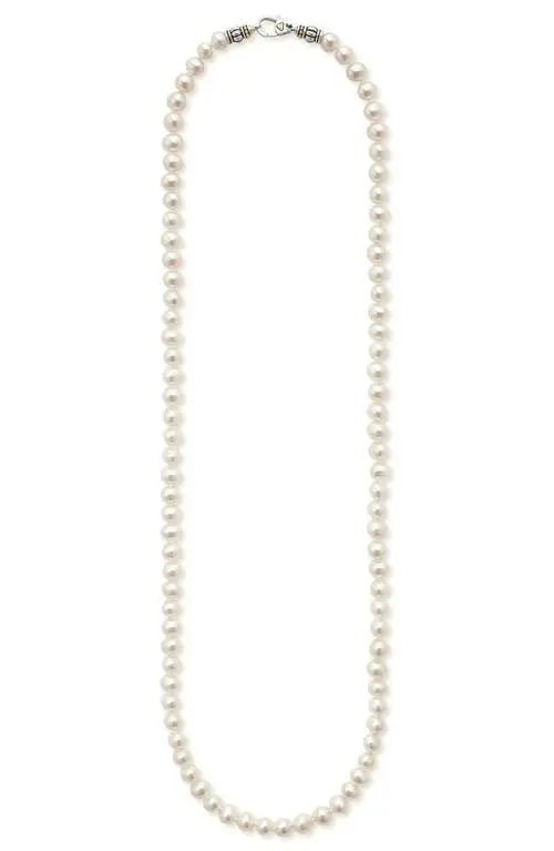 Lagos Luna Freshwater Pearl Necklace - Silver
