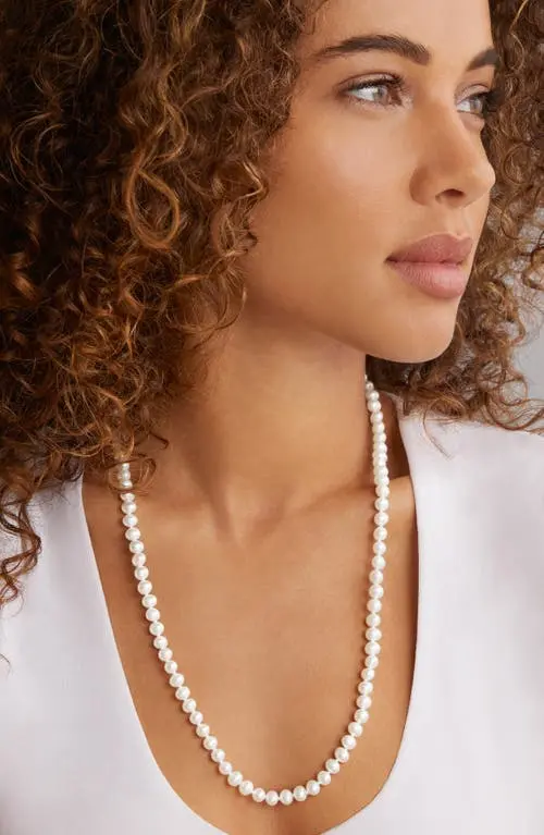 Lagos Luna Freshwater Pearl Necklace - Silver