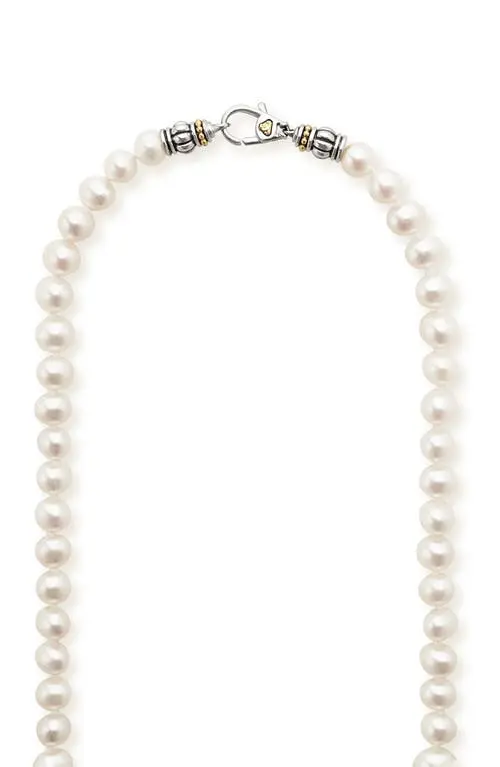 Lagos Luna Freshwater Pearl Necklace - Silver
