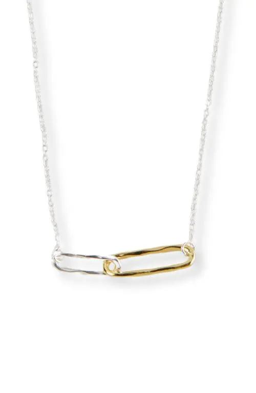 Argento Vivo Two-tone Pendant Necklace - Gold/sil