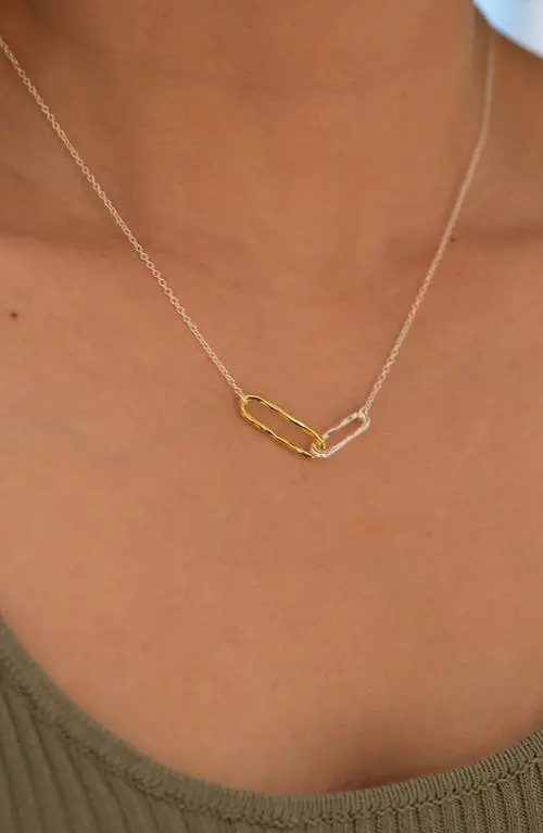 Argento Vivo Two-tone Pendant Necklace
