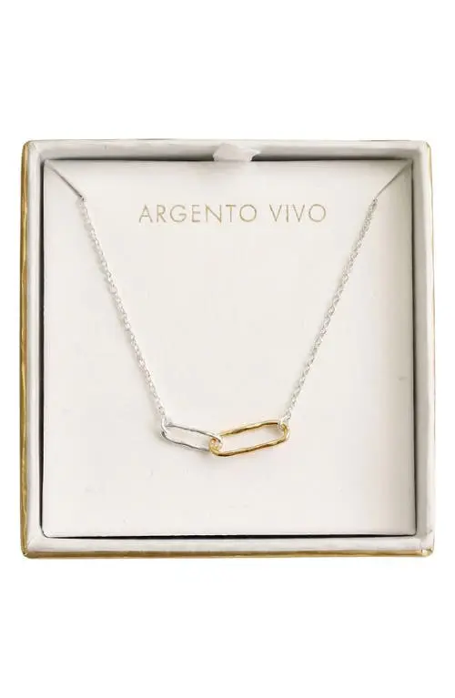 Argento Vivo Two-tone Pendant Necklace