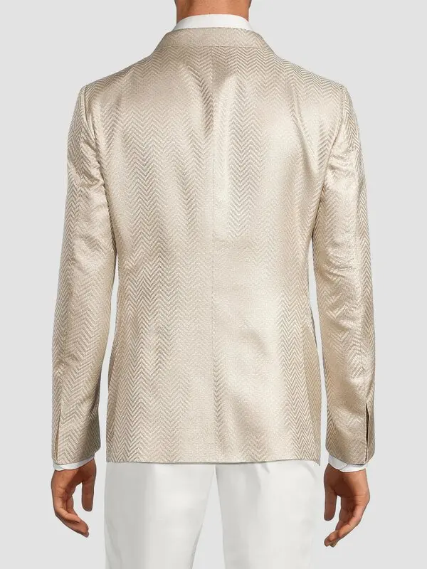 Corneliani Silk Chevron Dinner Jacket