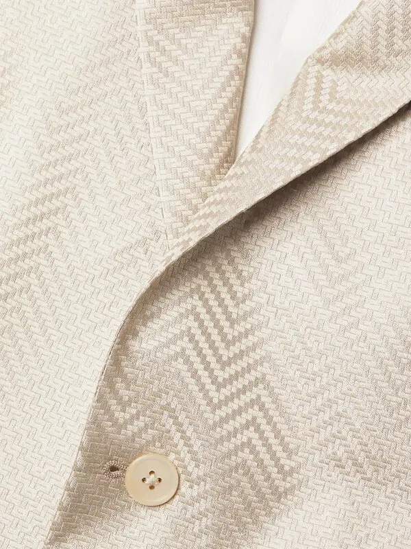 Corneliani Silk Chevron Dinner Jacket