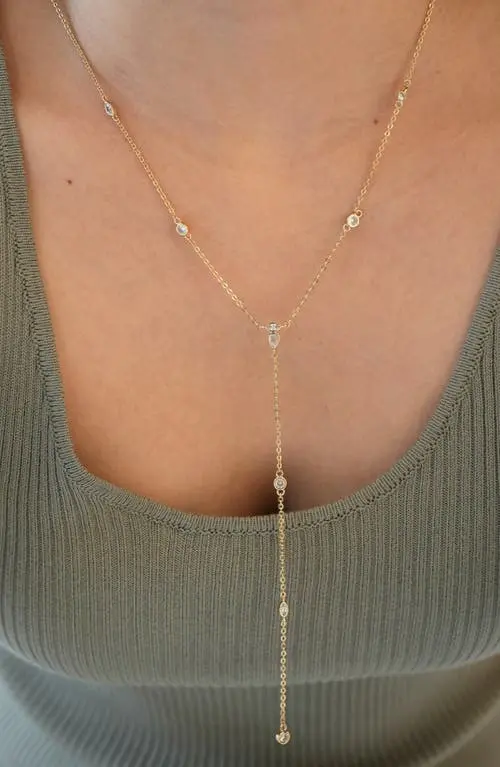 Argento Vivo Cubic Zirconia Y-necklace