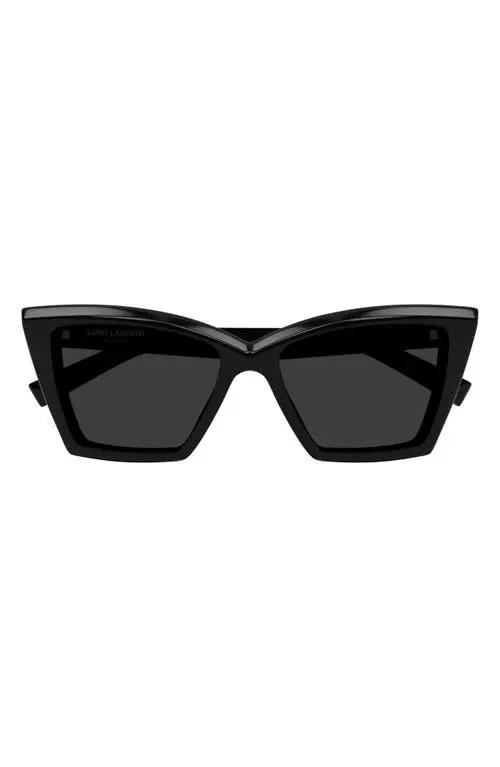 Saint Laurent 54mm Cat Eye Sunglasses - Black