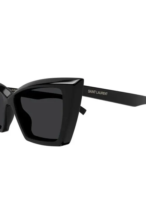Saint Laurent 54mm Cat Eye Sunglasses - Black