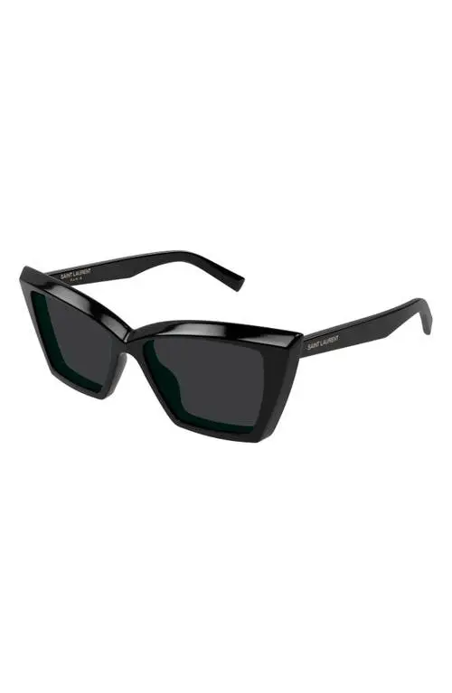 Saint Laurent 54mm Cat Eye Sunglasses - Black