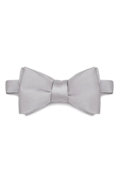 Zegna Silk Bow Tie - Light Grey Solid