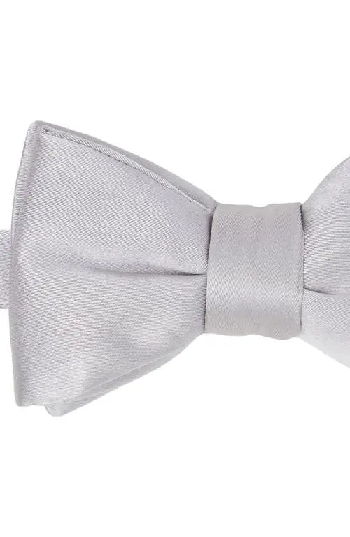 Zegna Silk Bow Tie - Light Grey Solid
