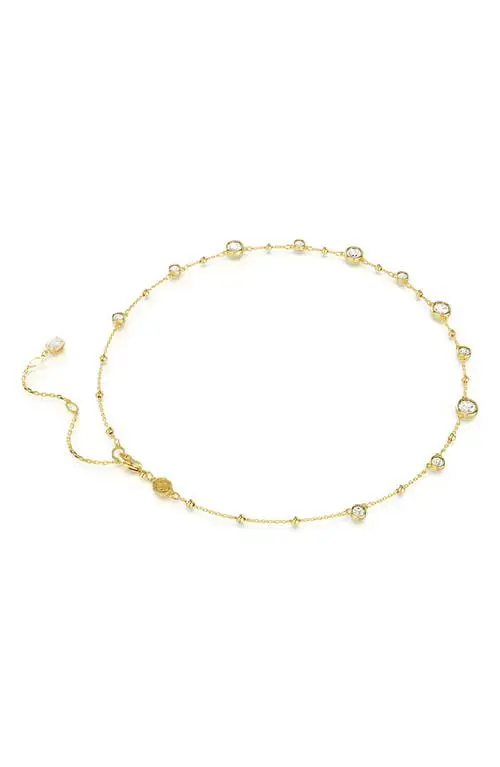 Swarovski Imber Crystal Station Necklace In Gold Editorialist