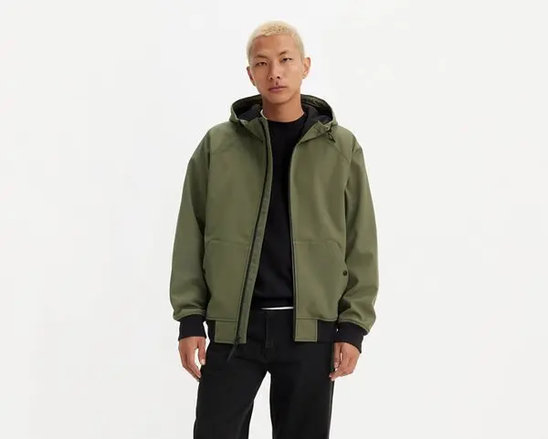 LEVI'S Soft Shell Hoodie Bomber Jacket - Thyme