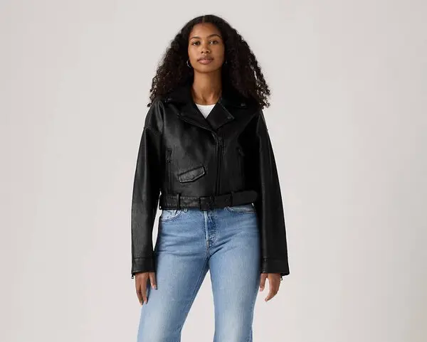 LEVI'S Belted Crop Moto Jacket