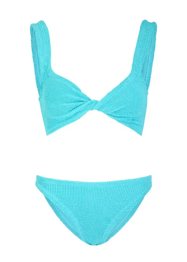 Hunza G Juno Seersucker Bikini - Aqua
