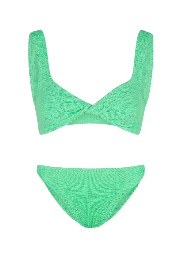 Hunza G Juno Seersucker Bikini - Lime