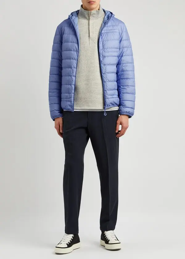 Moncler Pulao Quilted Shell Jacket - Light Blue
