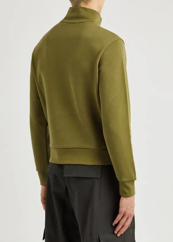Moncler Half-zip Cotton Sweatshirt - Khaki