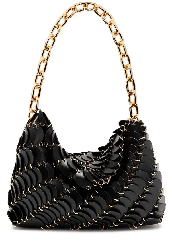 Rabanne Paco Disc Leather Shoulder Bag