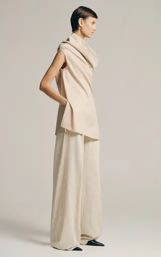 SEV Asymmetric Stretch-cotton Top