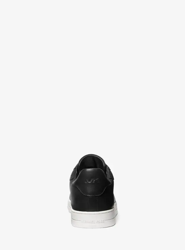 Michael Kors Keating Leather Sneaker In Size By - Black