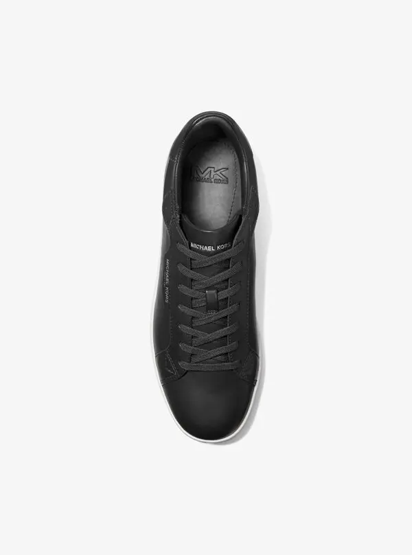 Michael Kors Keating Leather Sneaker In Size By - Black