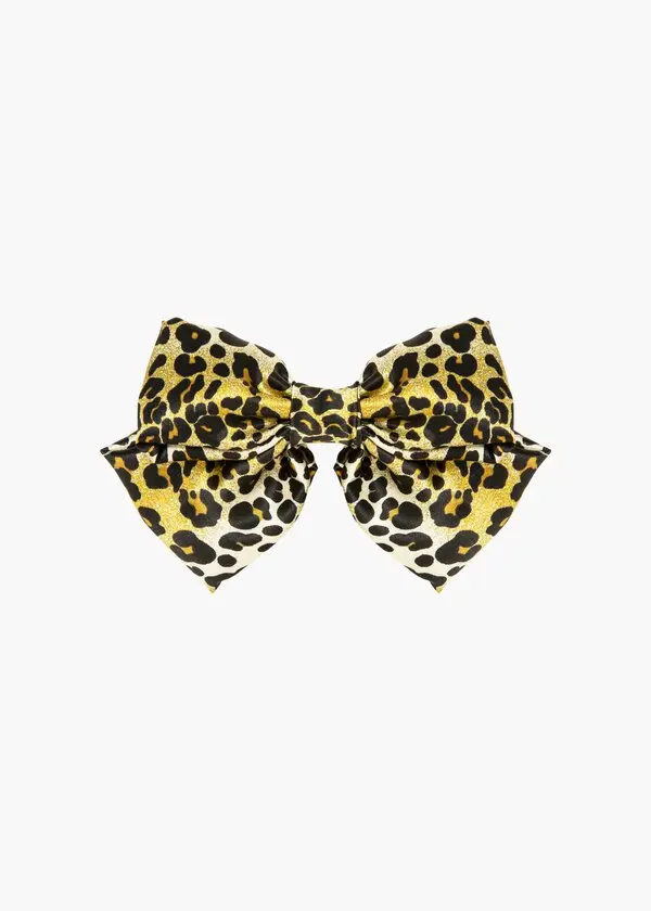 JENNIFER BEHR Tilly Bow Barrette - Leopard