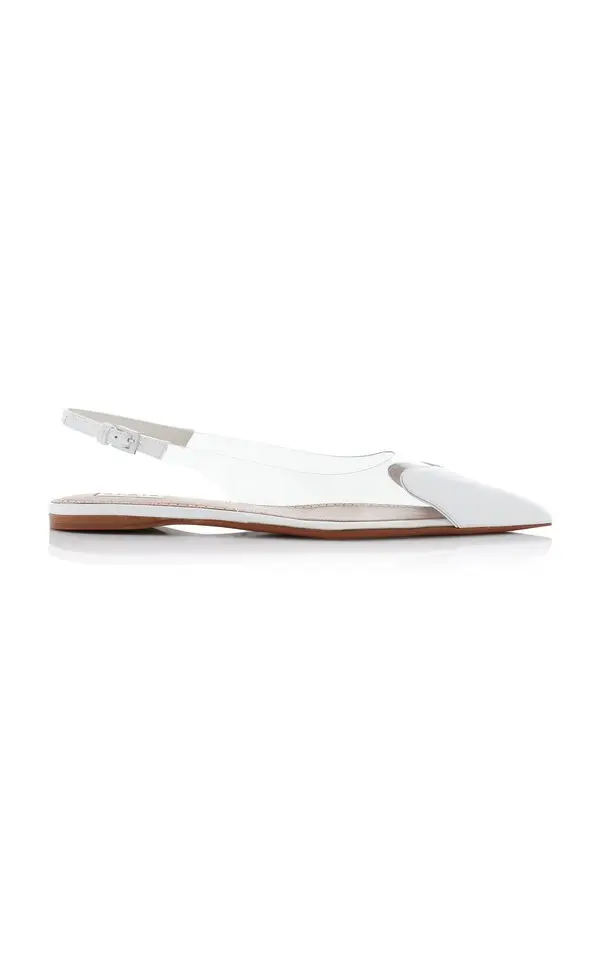 Alaïa Le Coeur Pvc Slingback Flats - White